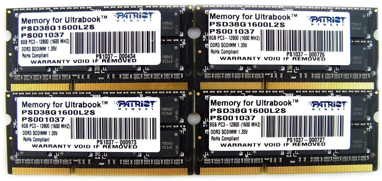 Patriot Memory for Ultrabook - Scaling SODIMM RAM Density vs. Battery ...