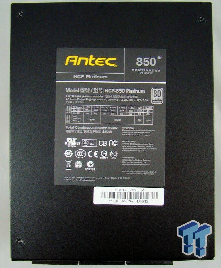 Antec HCP-850 Platinum 850-Watt 80 PLUS Platinum Power Supply Review ...