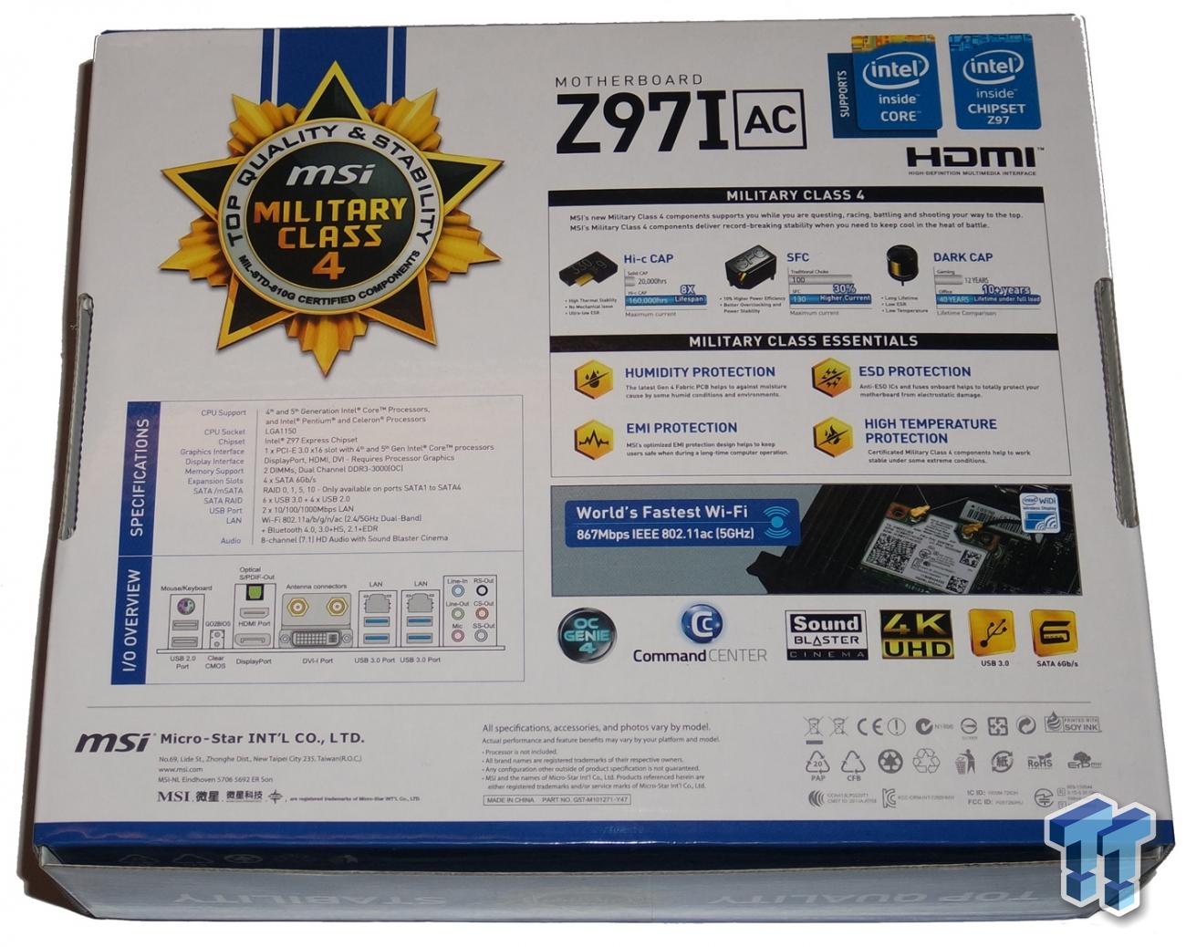 MSI Z97I AC (Intel Z97) Mini-ITX Motherboard Review | TweakTown